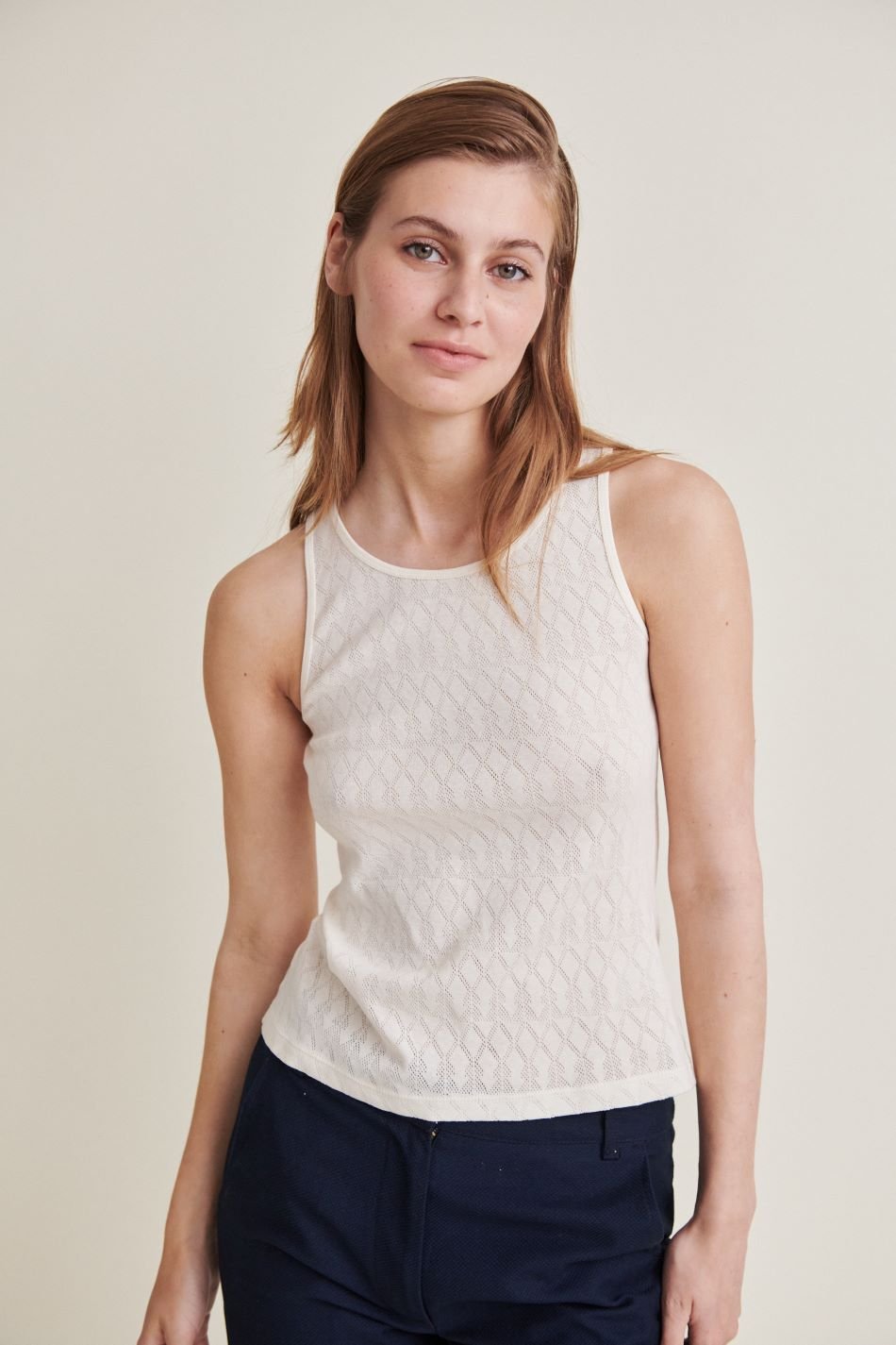 BASIC APPAREL - ANA TANK - WHITE SWAN - Mode - Laesoeshoppen.dk